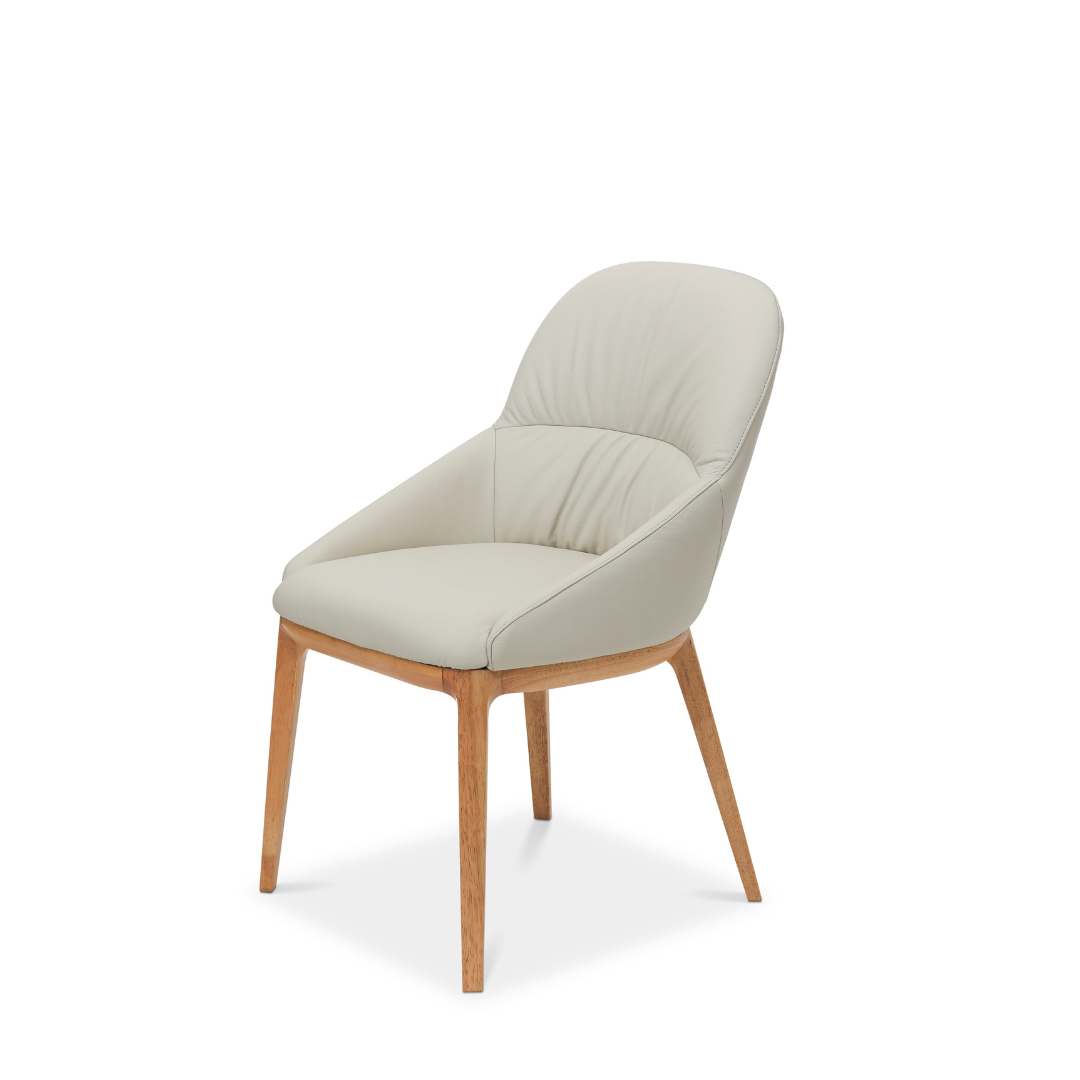 'Luca Dining Chair Leather Frost 812 / Timber Leg HS131 — Tilley's ...