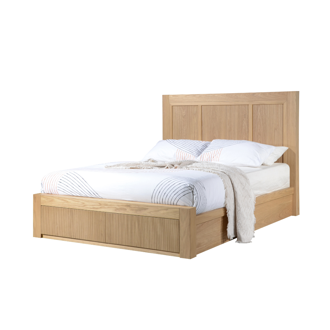 Ashlyn 2 Drawer King Bed - Natural | Tilley's Furniture